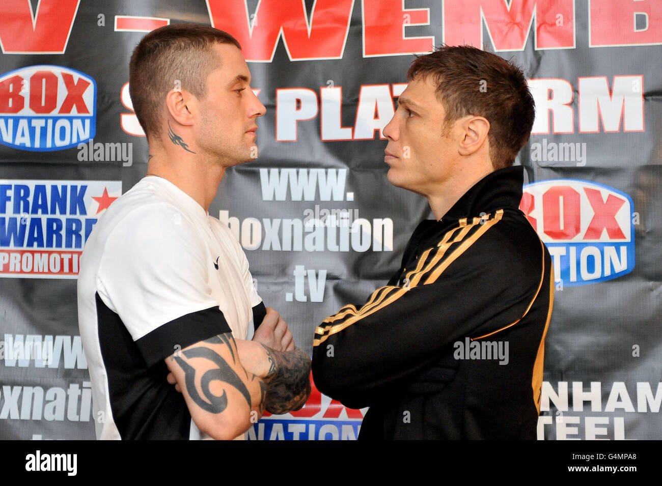 George groves paul smith press conference wembley arena hi-res stock ...