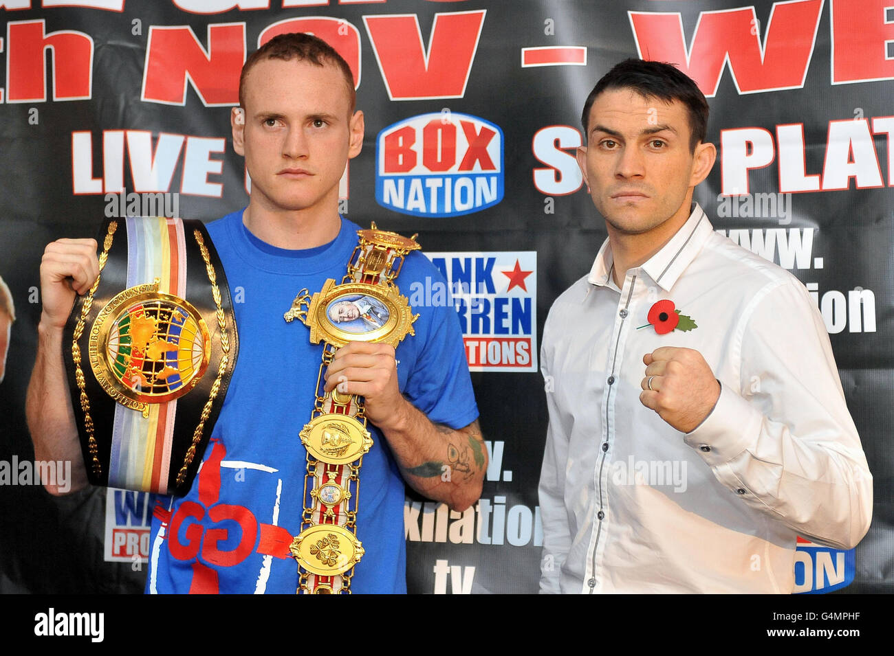 George groves paul smith press conference wembley arena hi-res stock ...