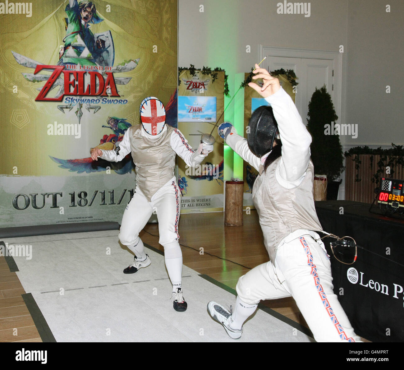 Claire Bennett (left) and Liz Ng of the Senior British Fencing team ...