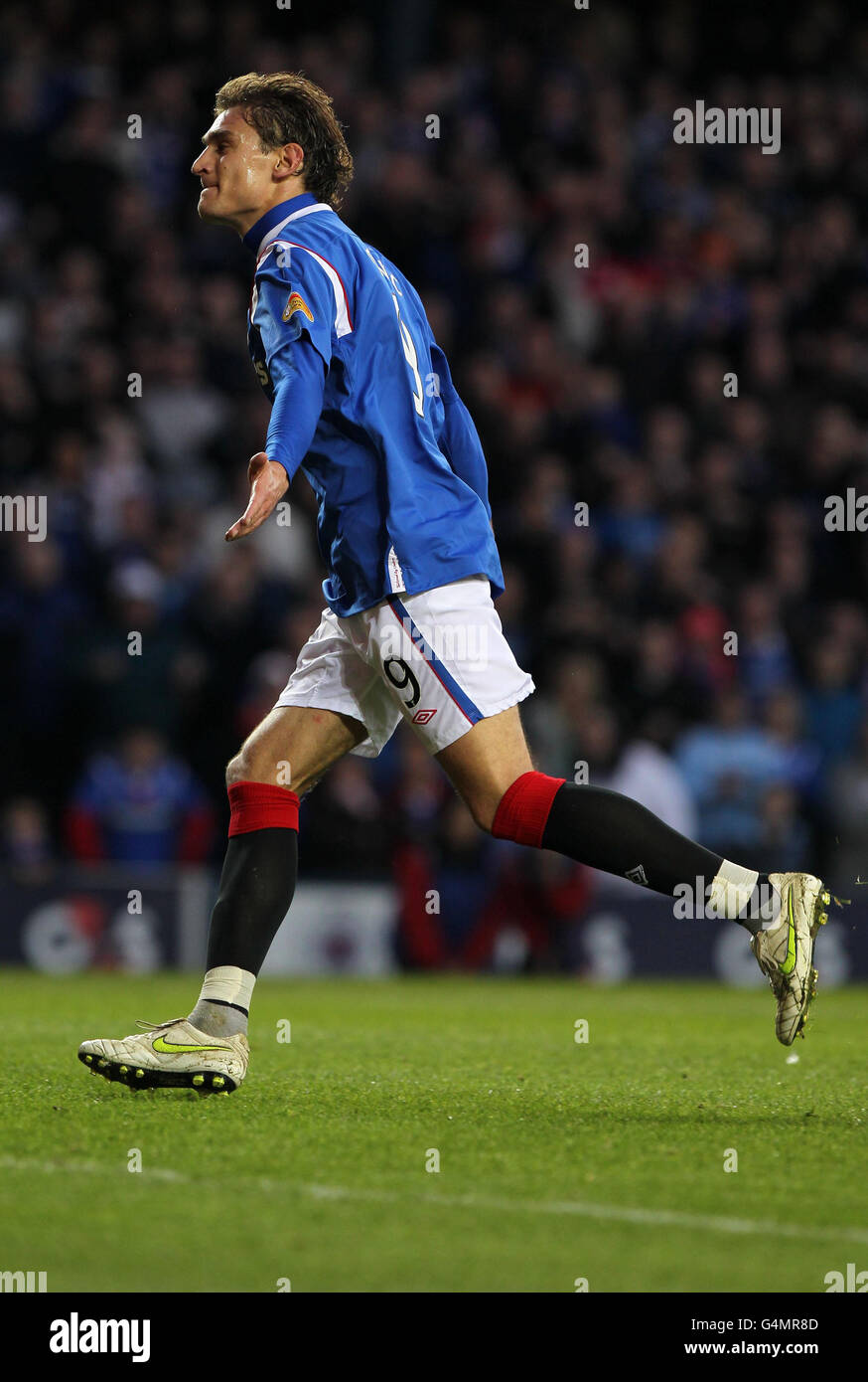 Scotland soccer rangers full length profile celebrating mangrr hi-res ...