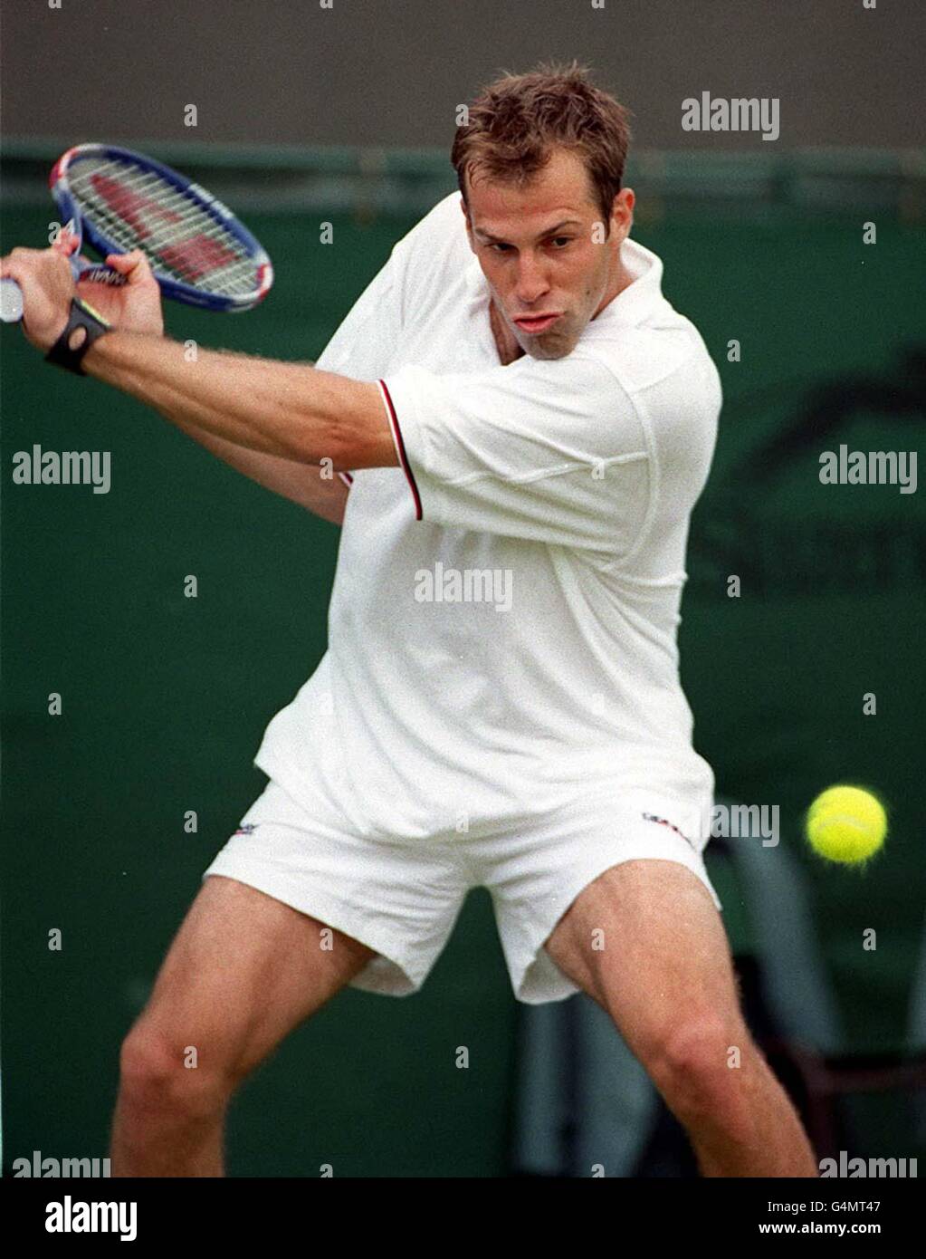 3 4 three quarter length portrait ball action swinging sport hi-res ...