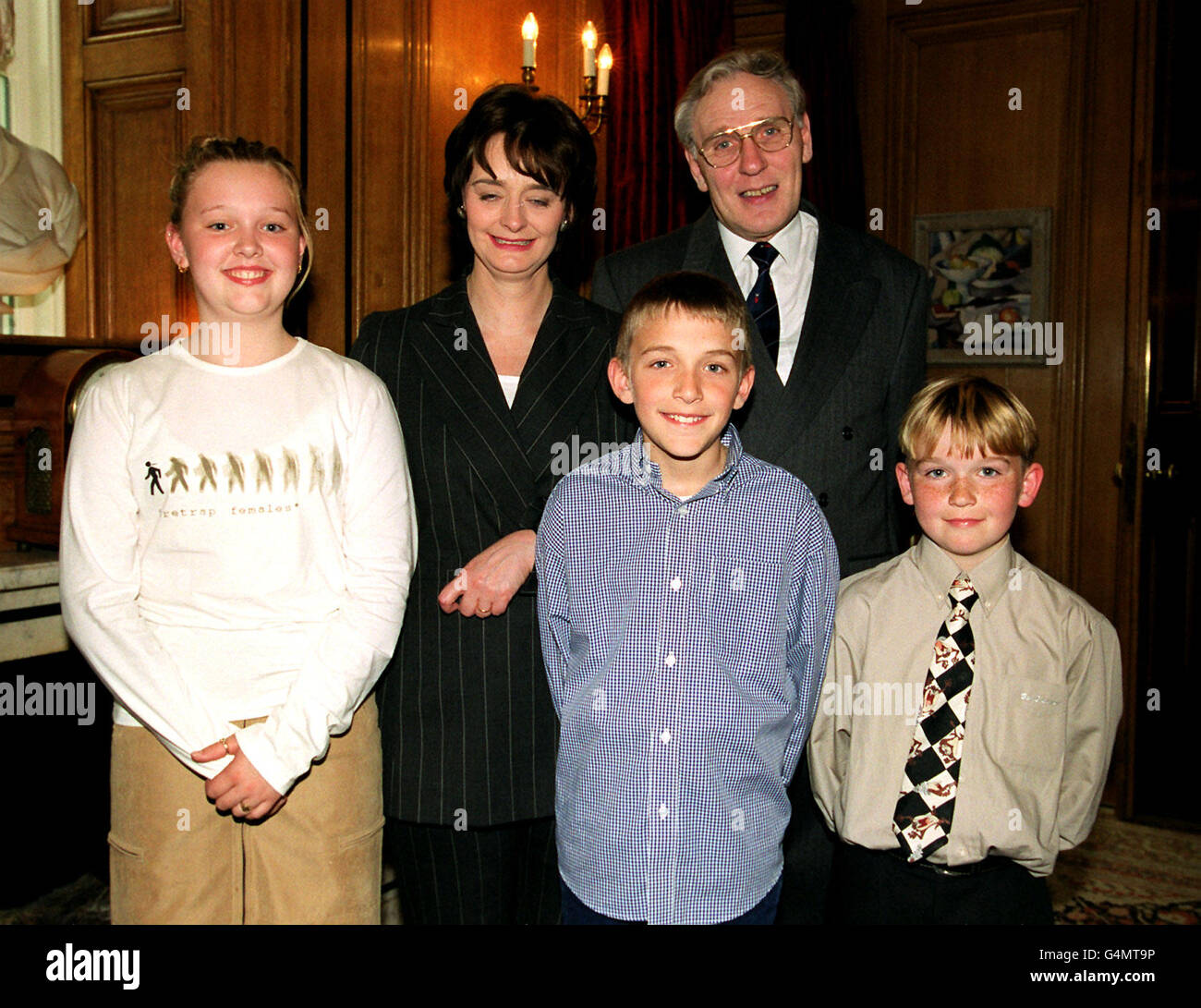 Tyrone West MP William Thompson, with 3 school children from his ...