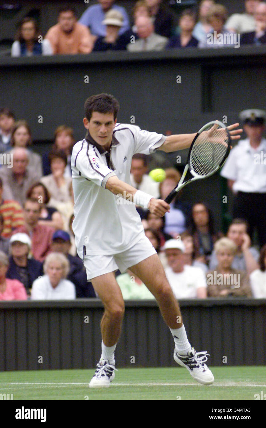 Sport tennis action f l full length tim henman hi-res stock photography ...