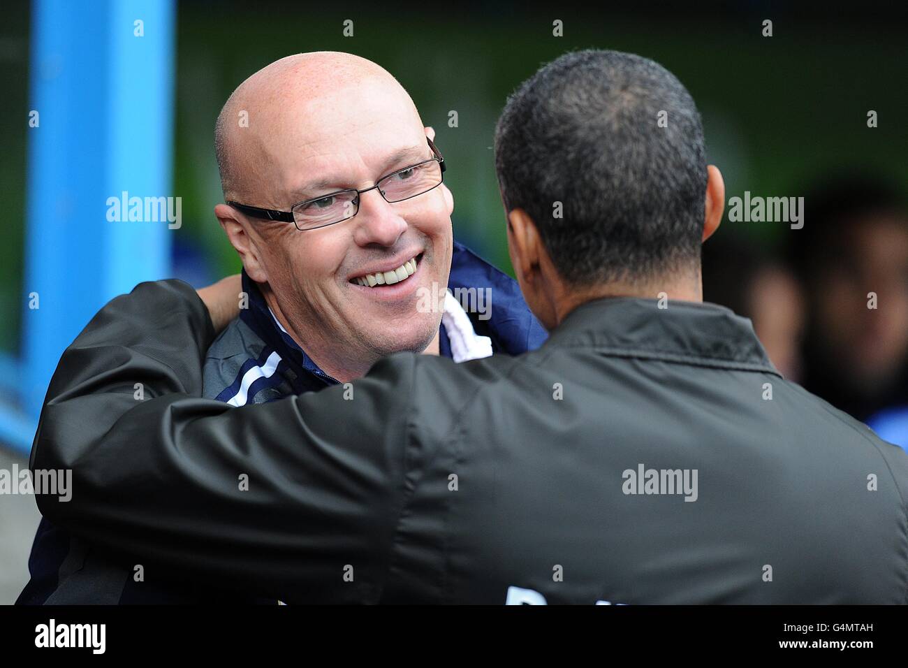 Reading manager brian mcdermott at the madejski stadium hi-res stock ...