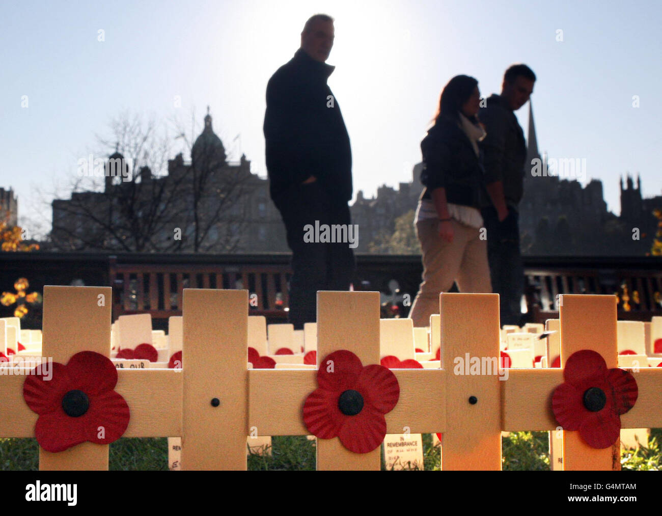 Messages in the field of remembrance hi-res stock photography and ...