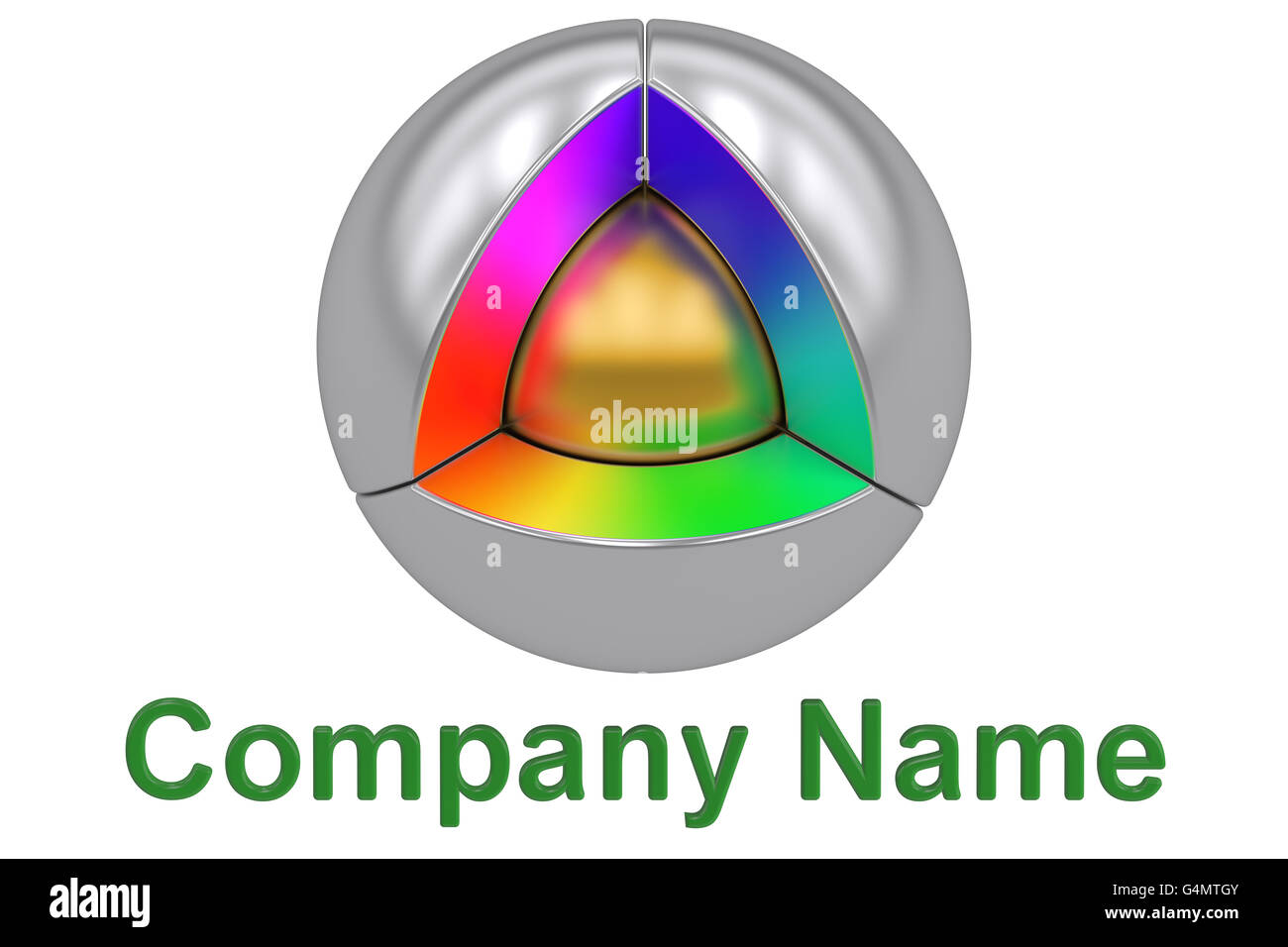 Business, Company logo design 3D rendering isolated on white background ...