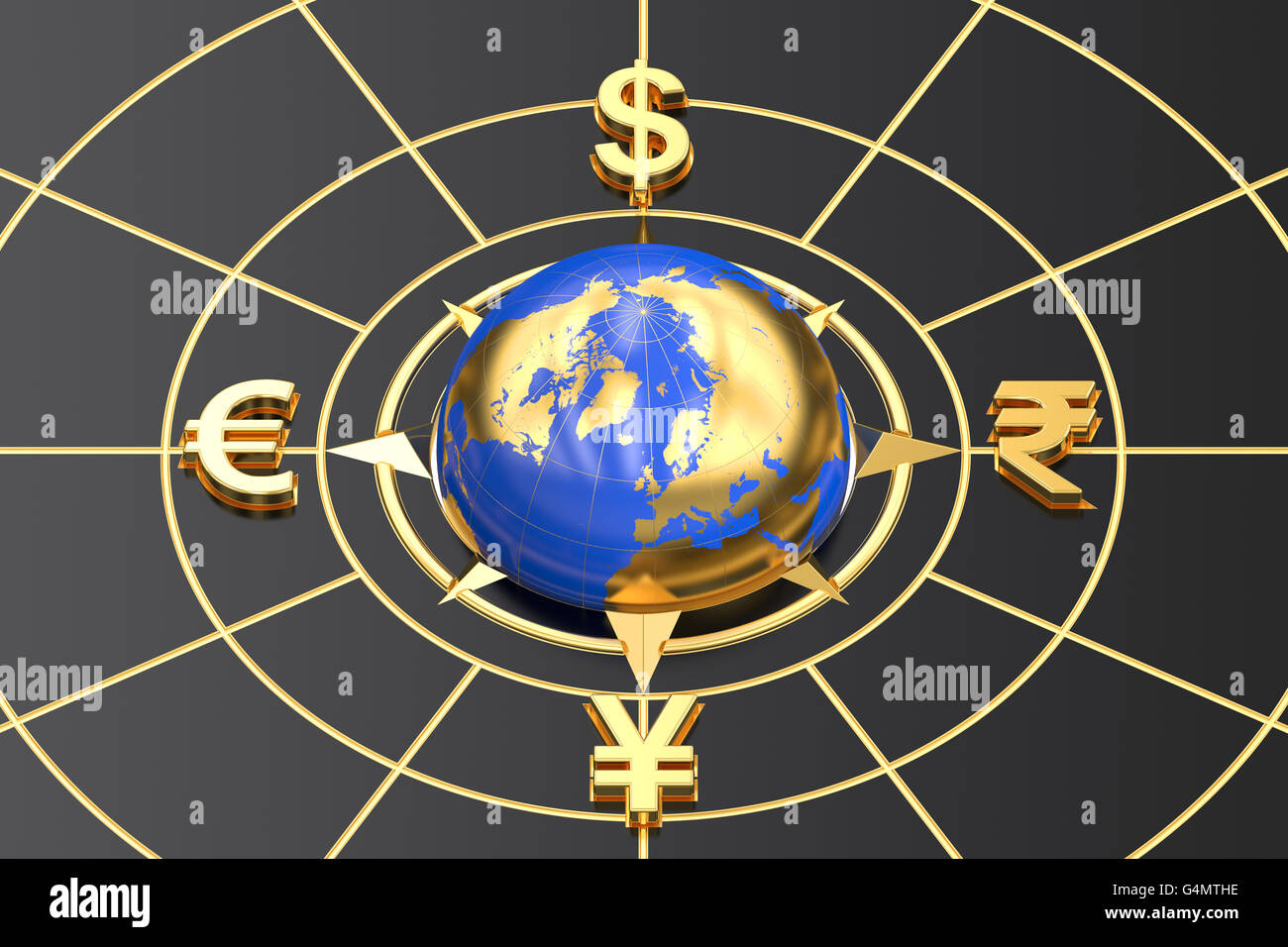 money concept, global currencies. 3D rendering Stock Photo - Alamy
