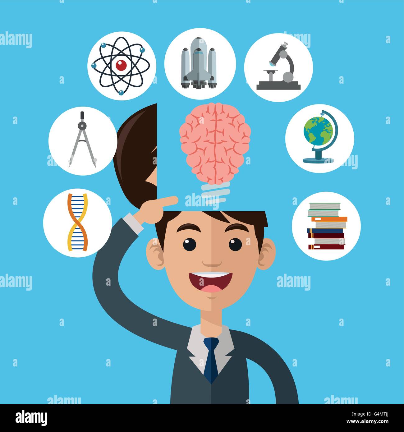 Science design. Colorfull illustration. Cartoon icon Stock Vector Image ...
