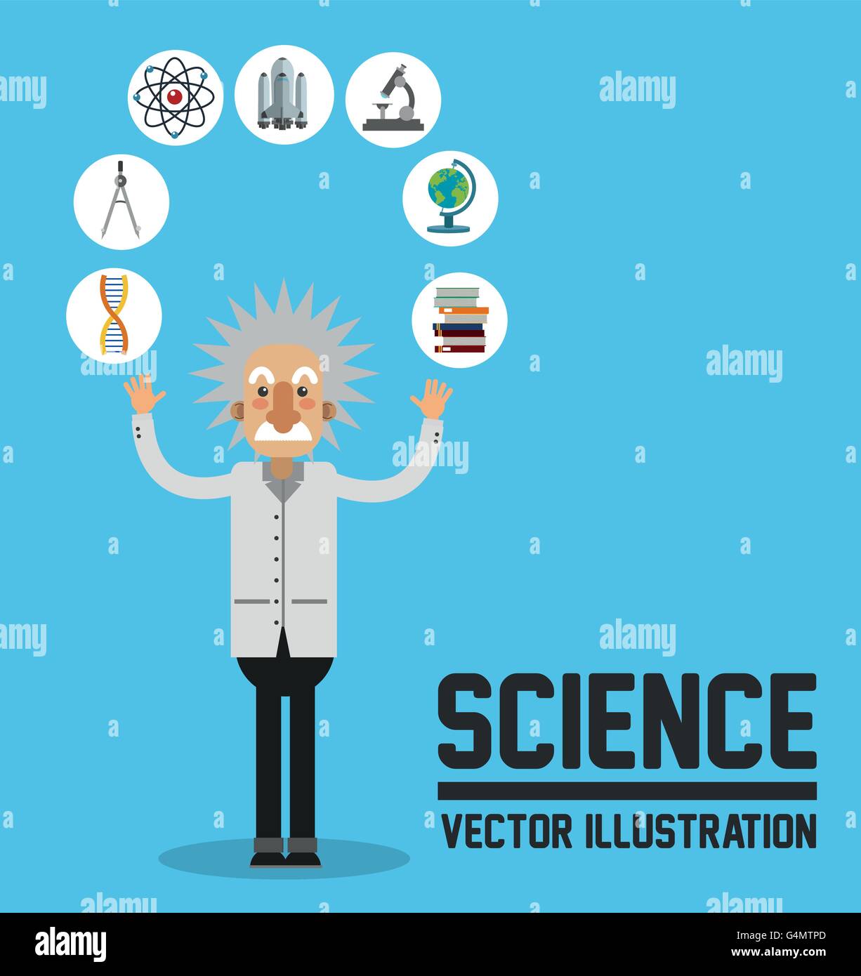 Science design. Colorfull illustration. Cartoon icon Stock Vector Image ...