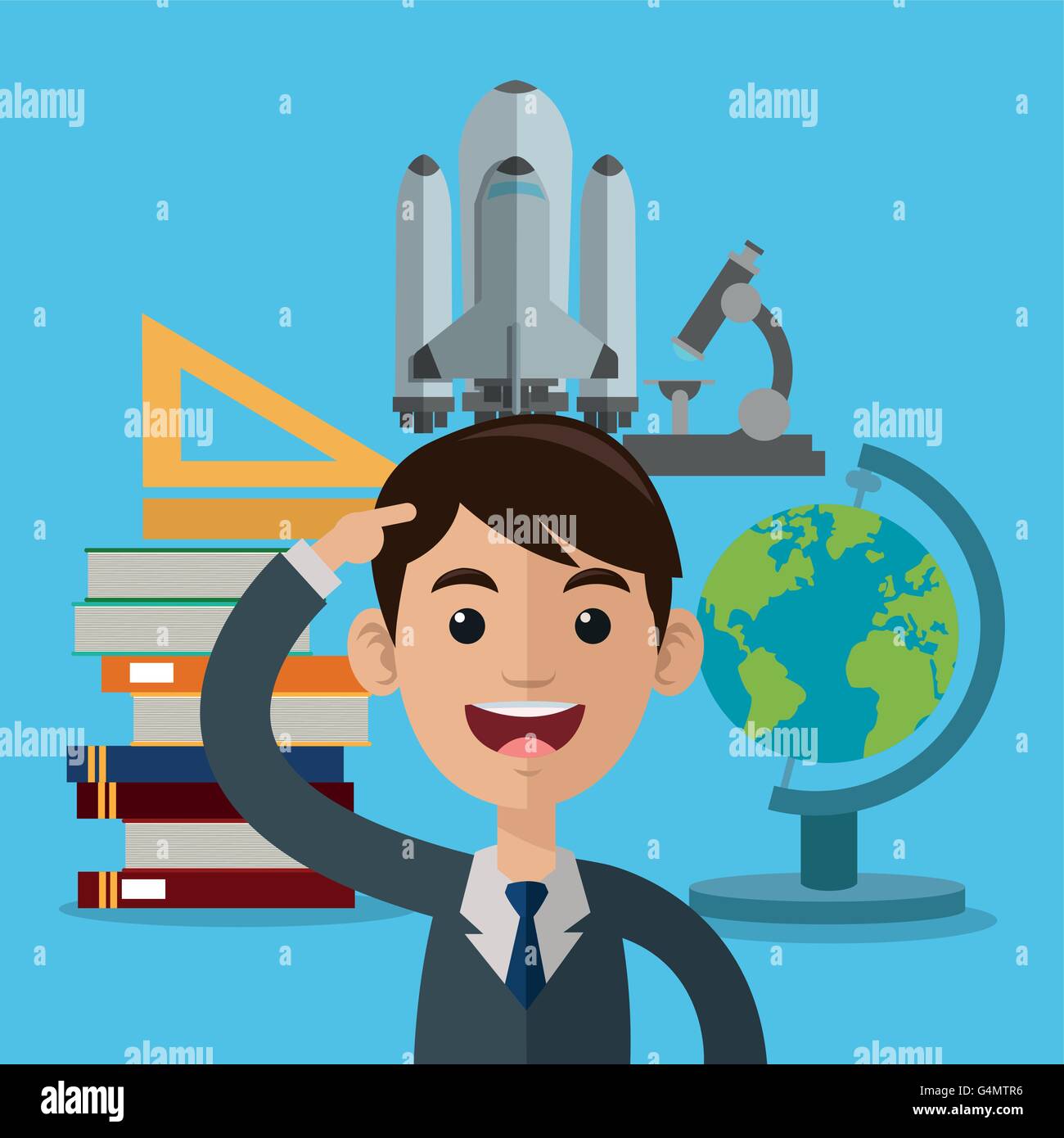 Science design. Colorfull illustration. Cartoon icon Stock Vector Image ...