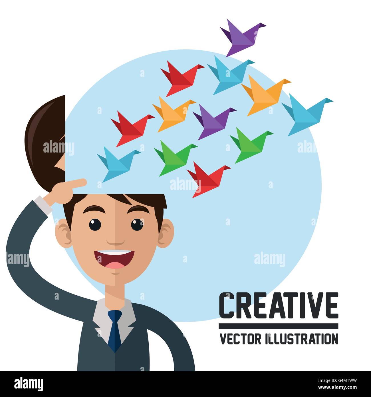 Creative design. Colorfull illustration. Cartoon icon Stock Vector ...