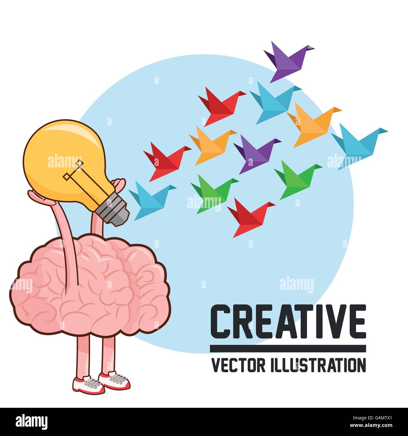 Creative design. Colorfull illustration. Cartoon icon Stock Vector ...