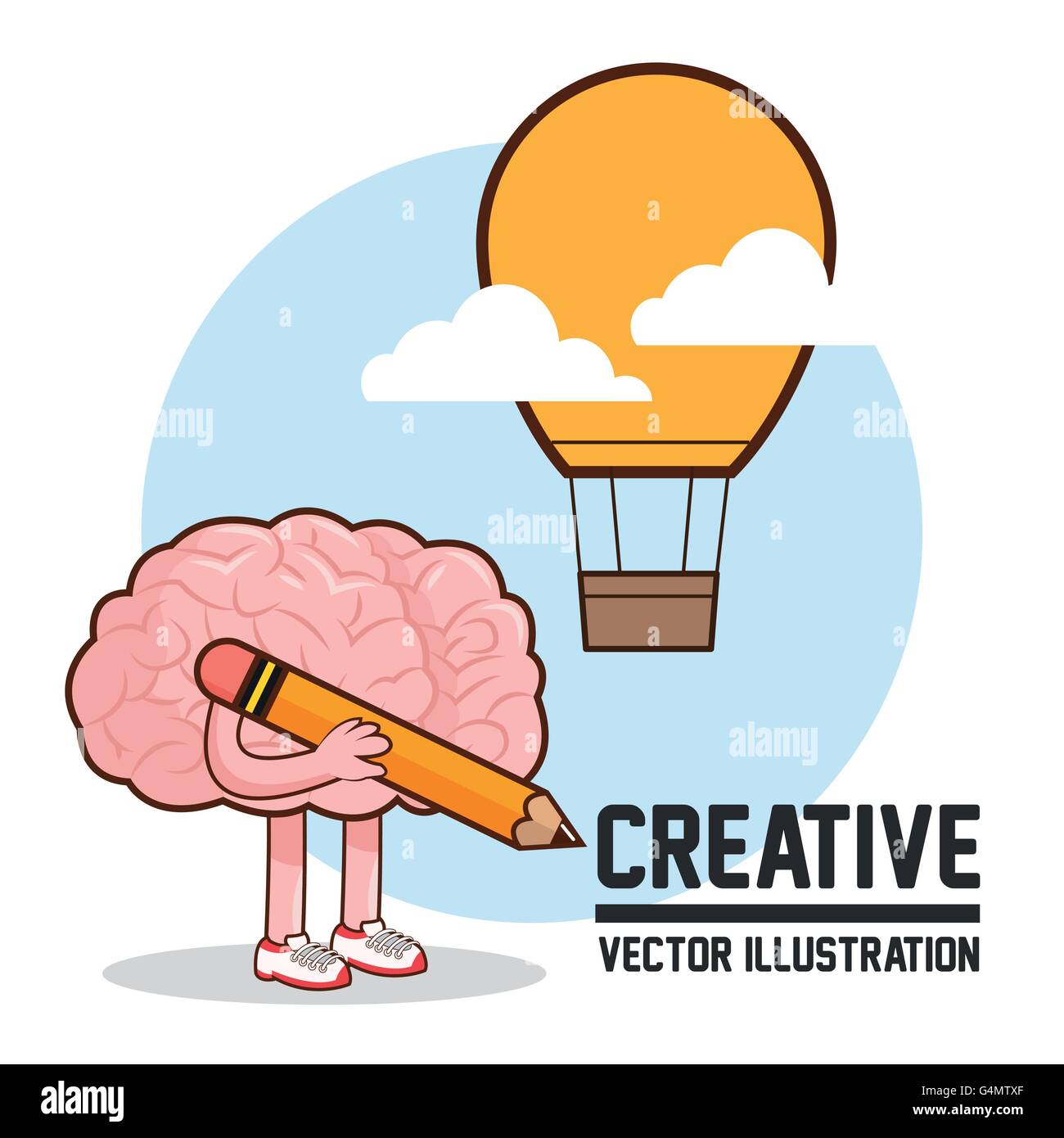 Creative design. Colorfull illustration. Cartoon icon Stock Vector ...