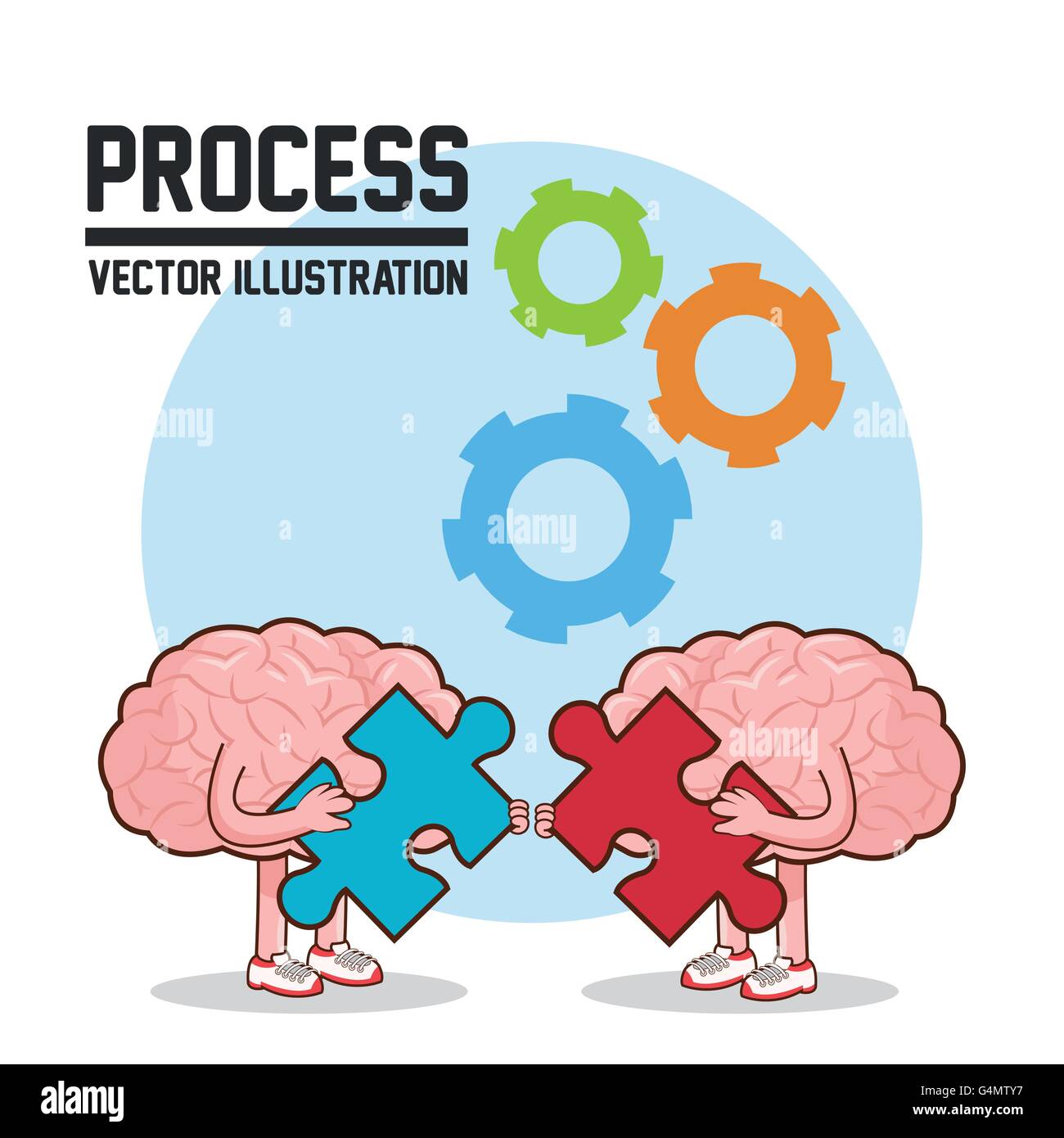 Process design. Colorfull illustration. Cartoon icon Stock Vector Image ...