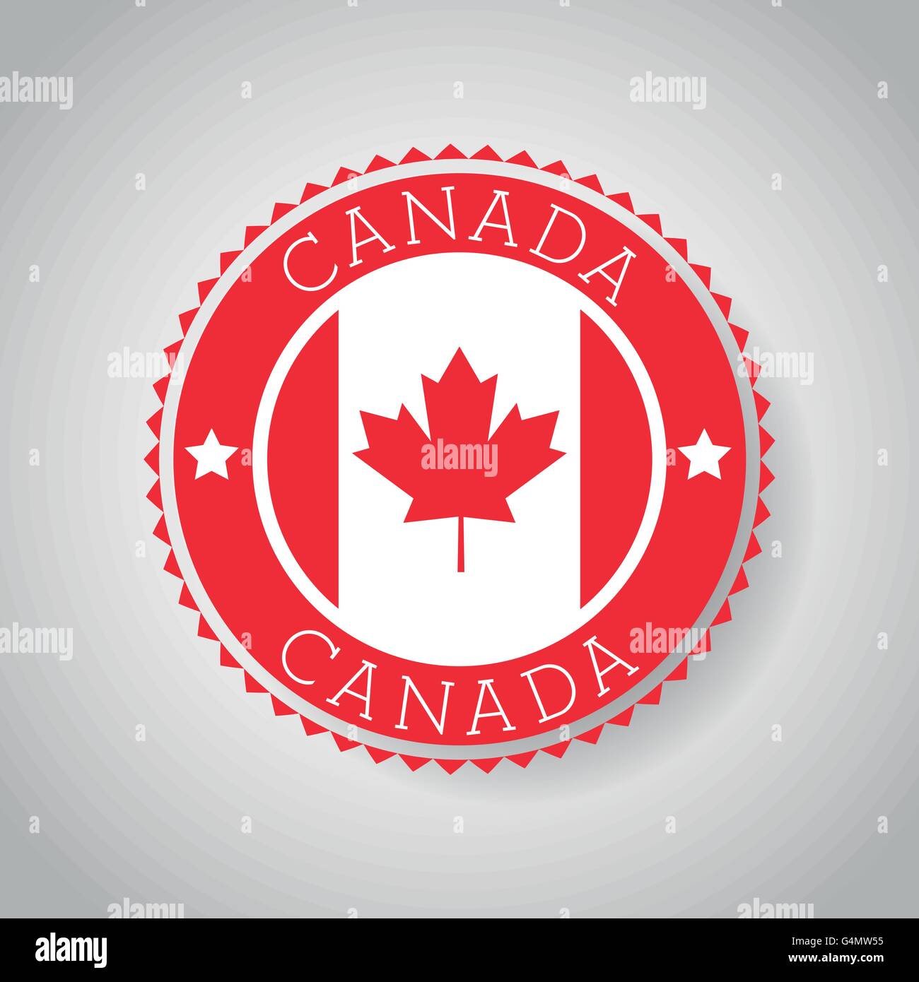 Canadas County design. Maple leaf icon. Seal stamp illustration Stock ...