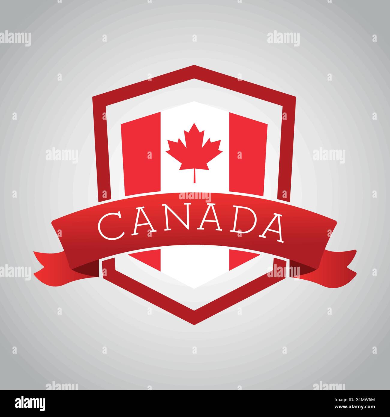 Canadas County design. Maple leaf icon. Shield illustration Stock ...