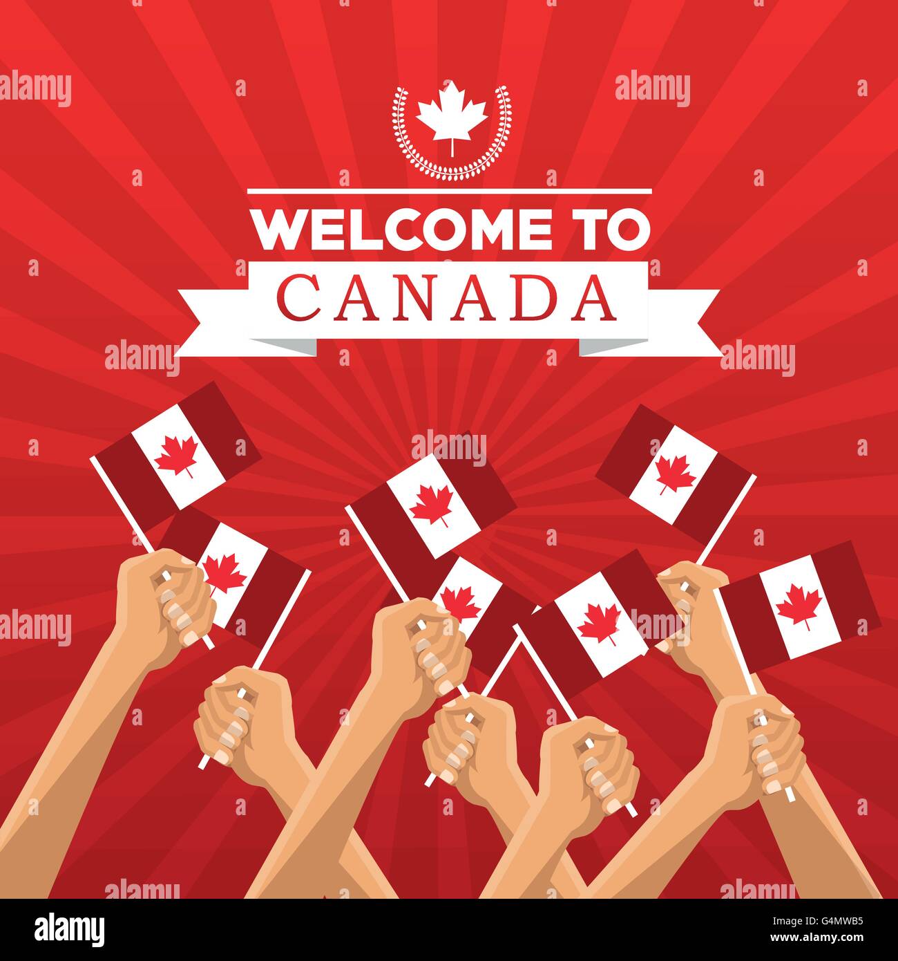 Canadas County design. Maple leaf icon.Flag illustration Stock Vector ...