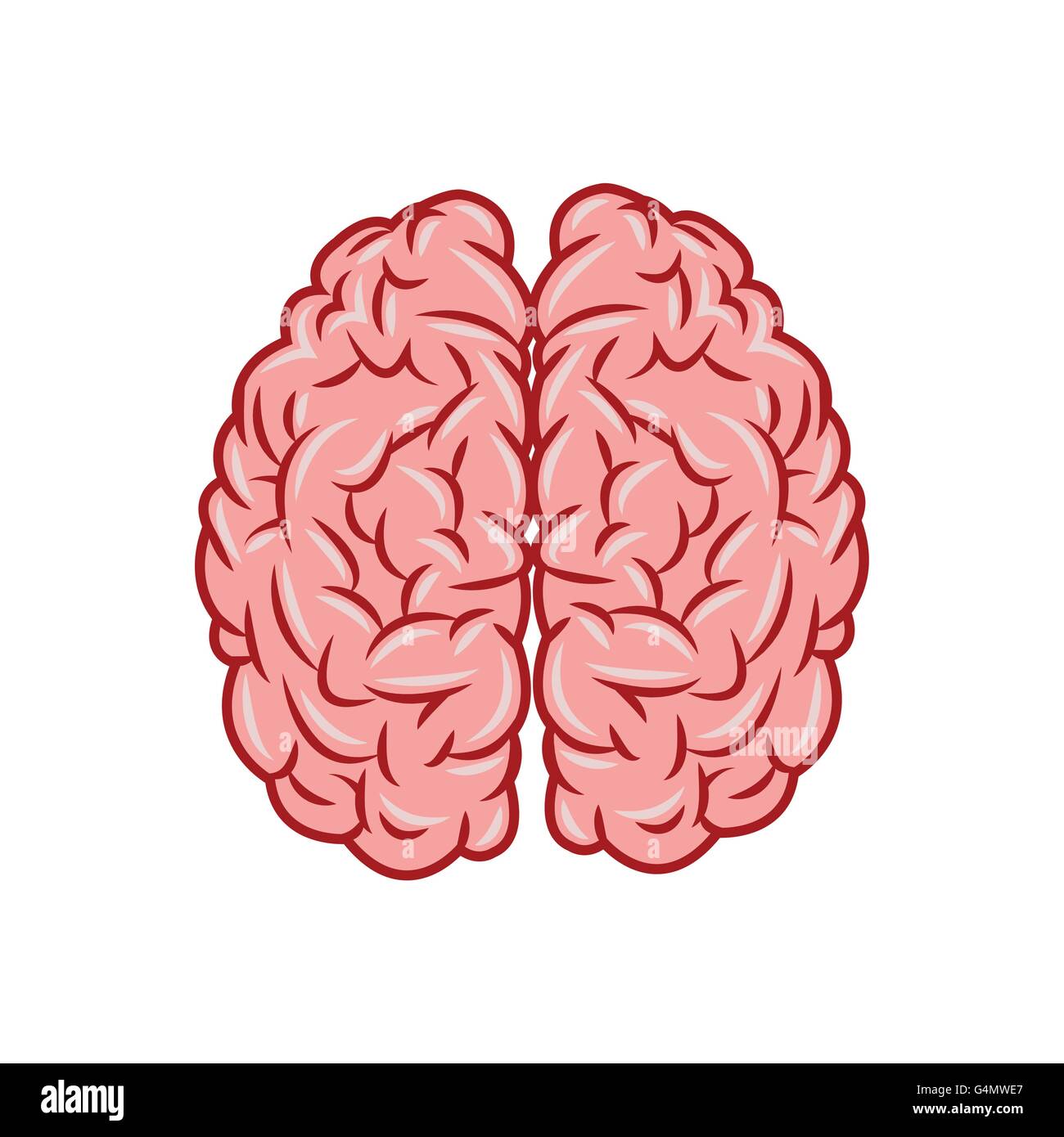 Brain design. organ icon. Flat illustration, vector graphic Stock ...