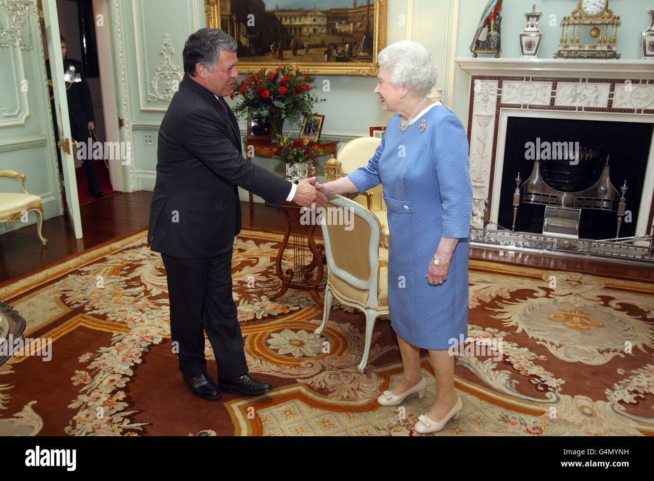 Her Majesty The Queen holds an Audience with The King of Jordan at ...