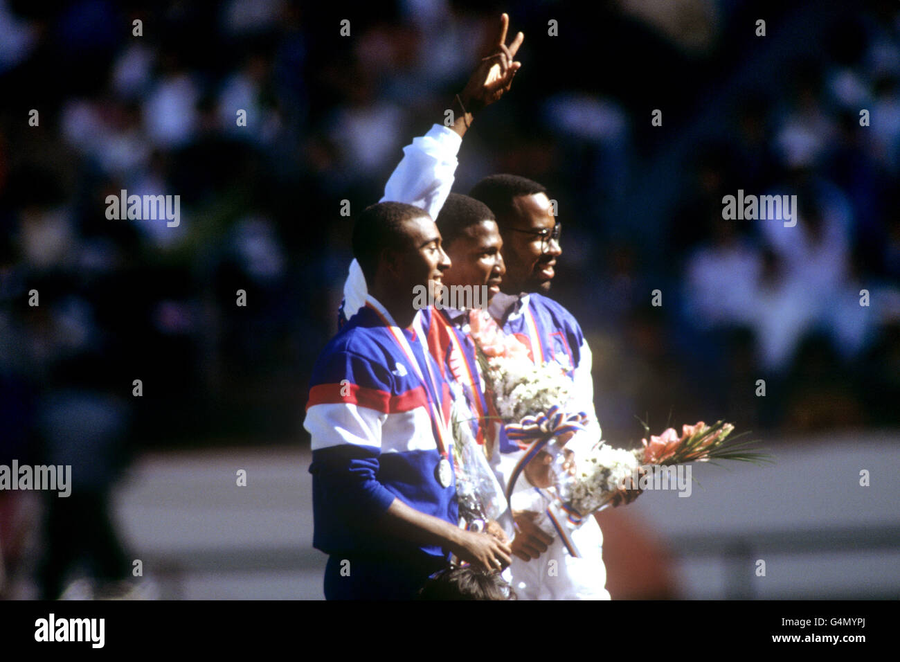 Athletics - Seoul Olympic Games - Men's 110m Hurdles - Medal Ceremony ...