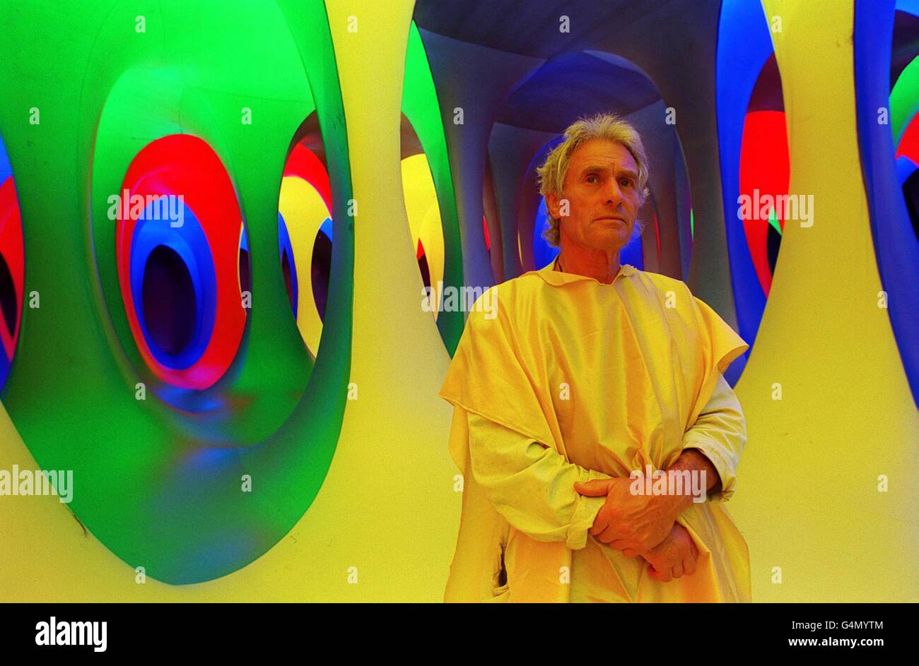 Artist Maurice Agis' in his work 'Dreamspace', a giant inflatable work ...