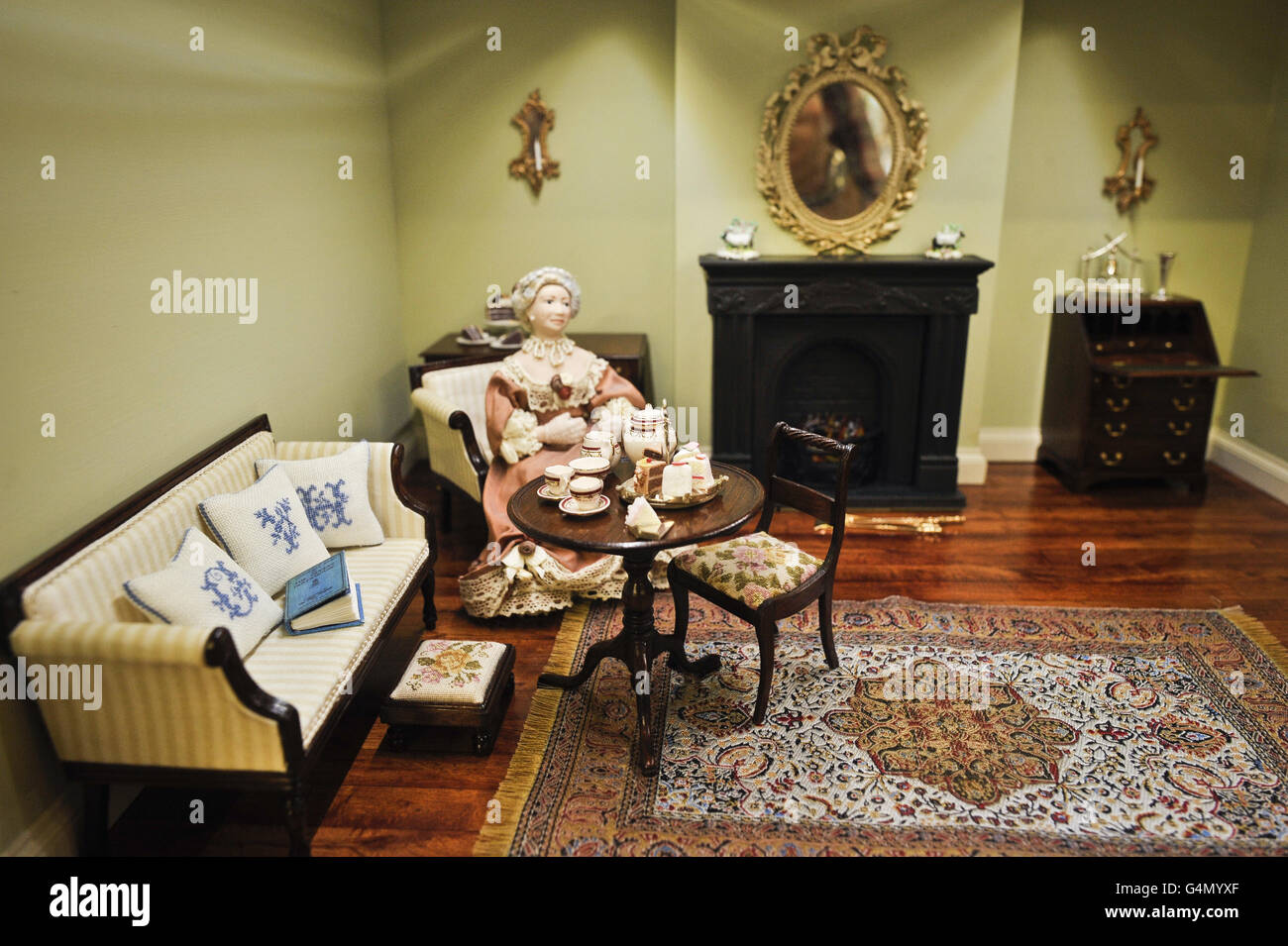 94. The china sits on a minature 'Tilt Top' table by David Booth and ...