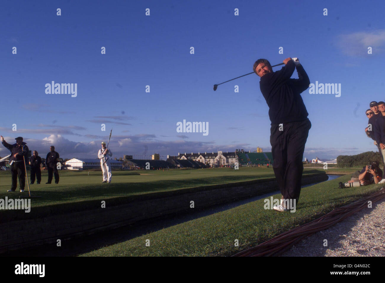 Britain's Derrick Cooper plays his shot after taking a penalty drop ...