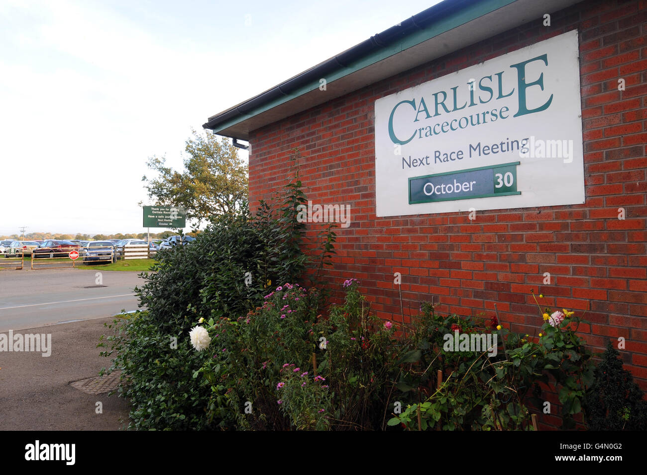 Horse racing countryside family day carlisle racecourse hi-res stock ...
