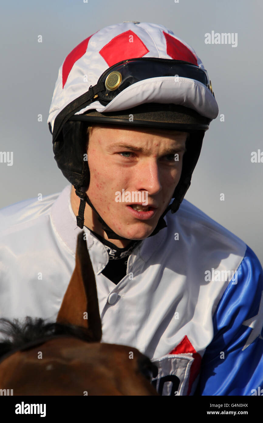 Jockey James Reveley on Reve De Sivola prior to the Rewards4Racing ...