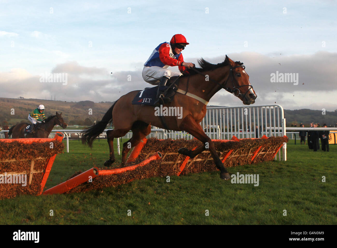 Jockey Marc Goldstein on Golan Way during the Jardine Lloyd Thompson ...