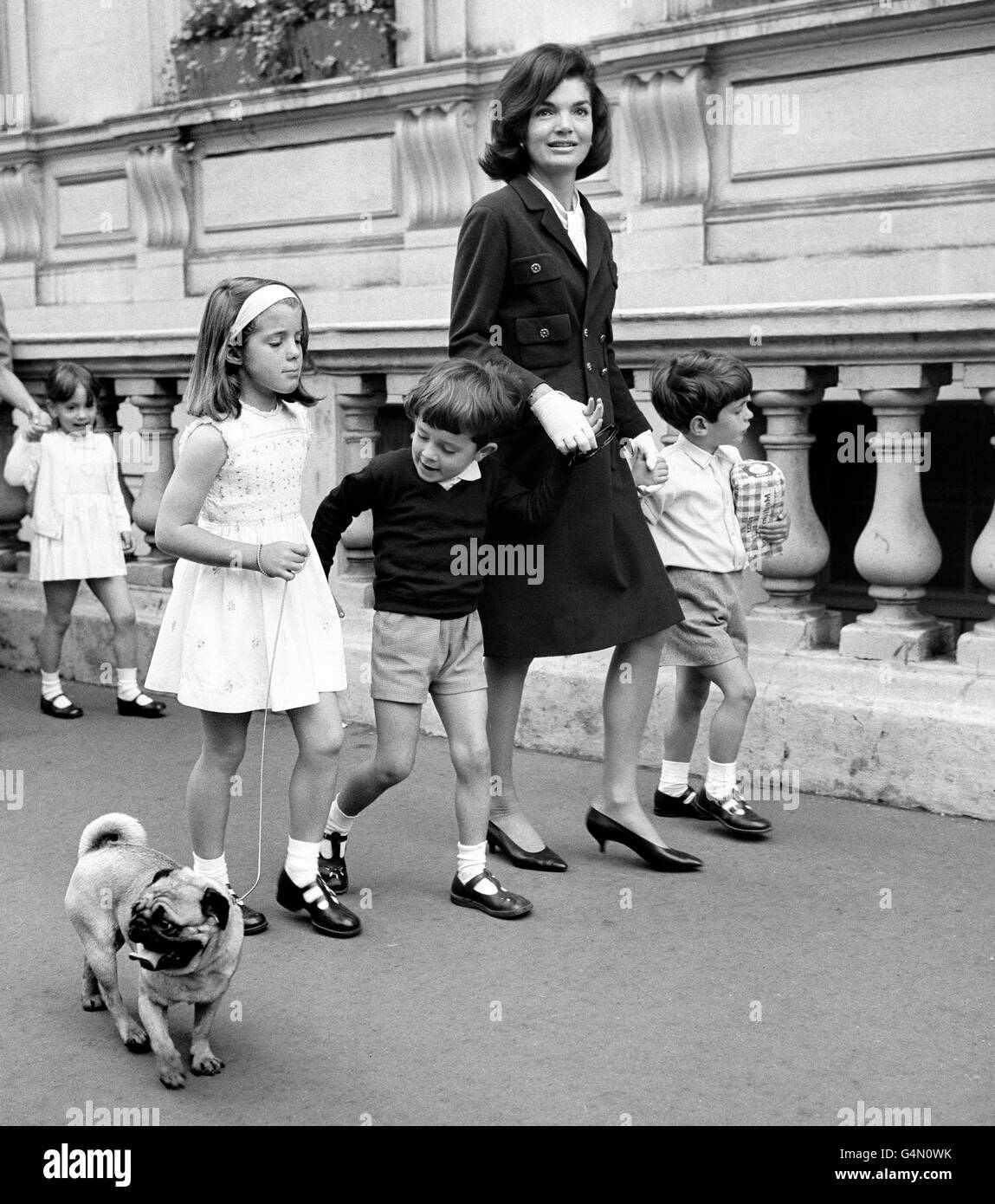 Jacqueline Kennedy And Her Children Caroline And John Stock Photos ...