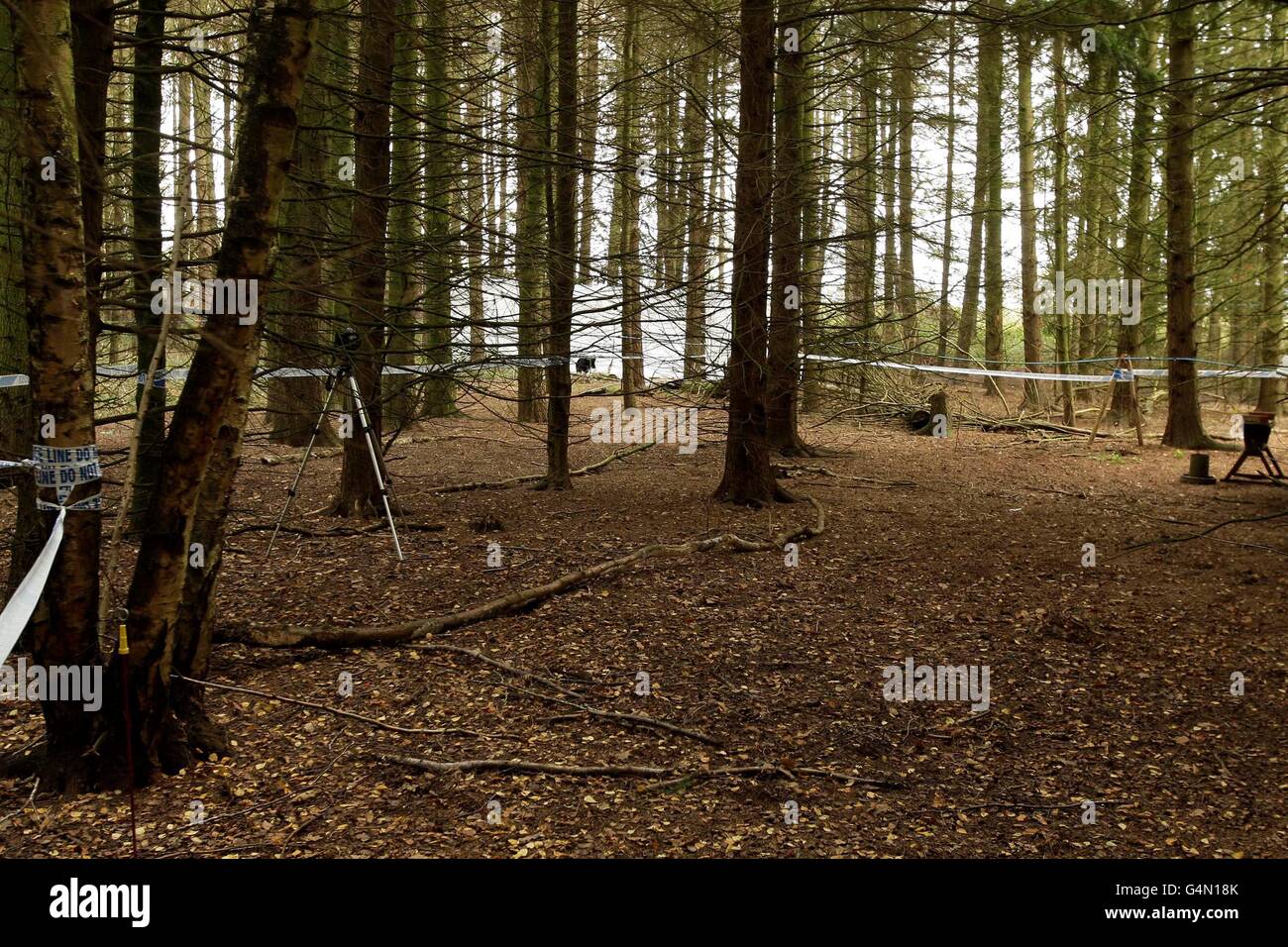 Police search woodland on Redhill Farm in Redmarley, Gloucestershire ...