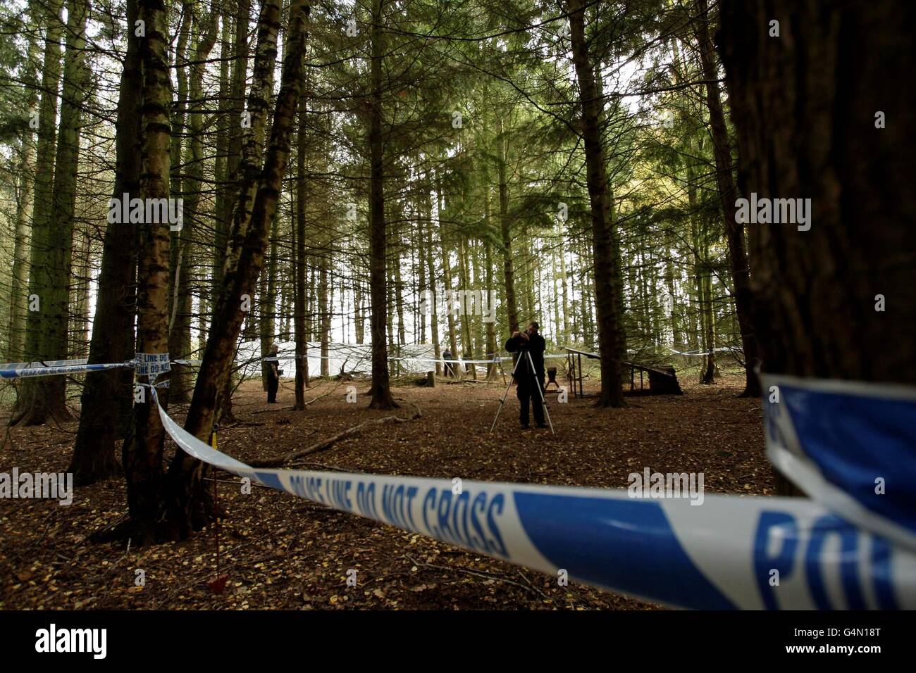Police search woodland on Redhill Farm in Redmarley, Gloucestershire ...