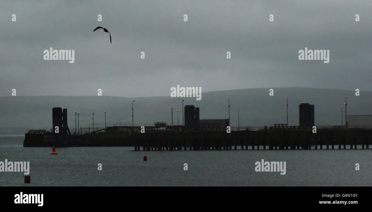 A general view of the Stena Line port in Stranraer that will close this ...