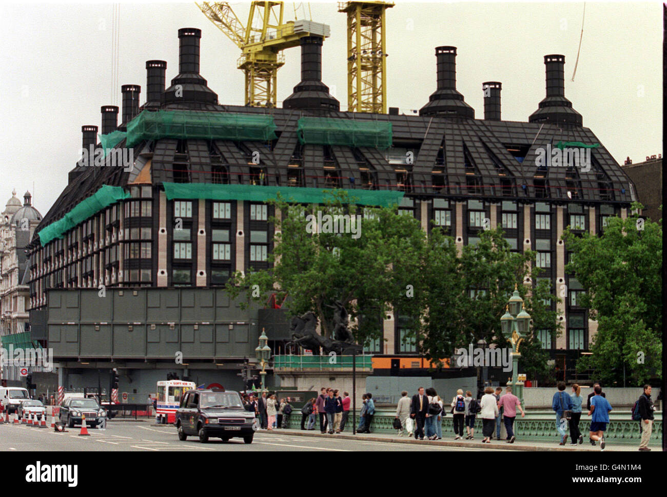 A view of Portcullis House. An office block designed by architect Sir ...