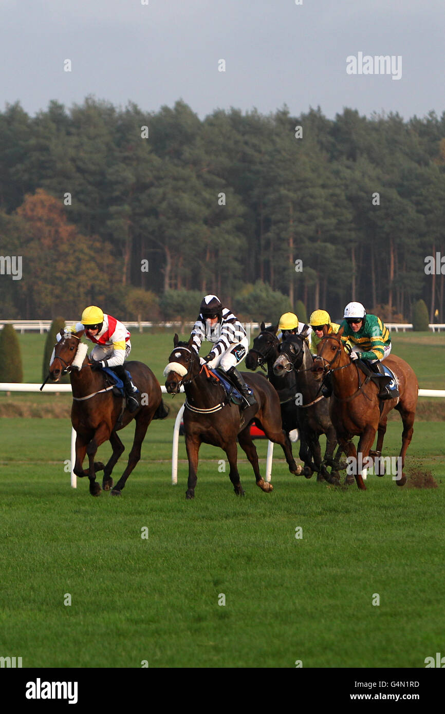 Jockey Brian Toomey on Lawgiver (l) and Alexander Voy on Milano Supremo ...
