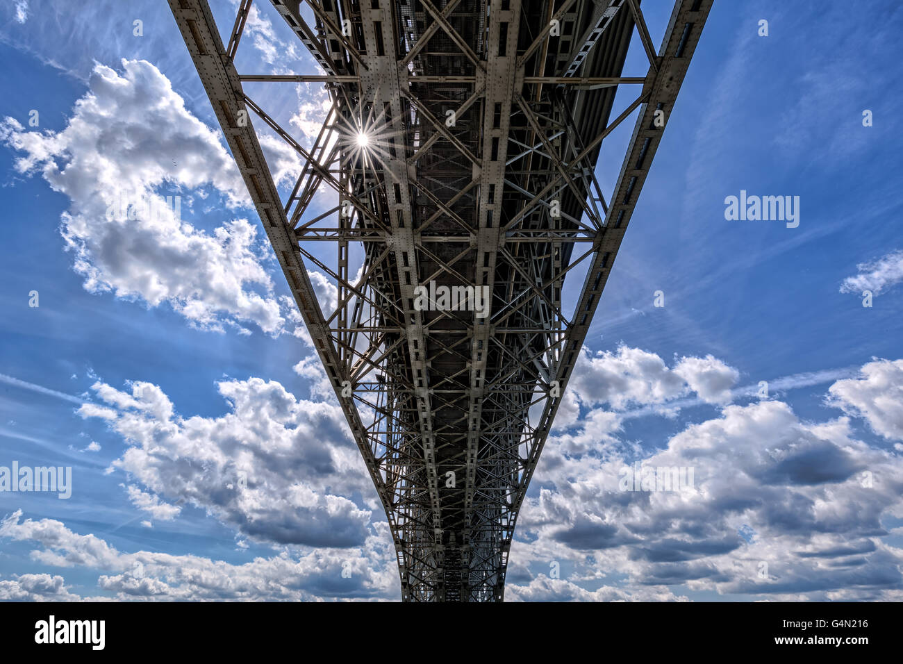 Construction of the steel bridge in Plock, Poland Stock Photo - Alamy
