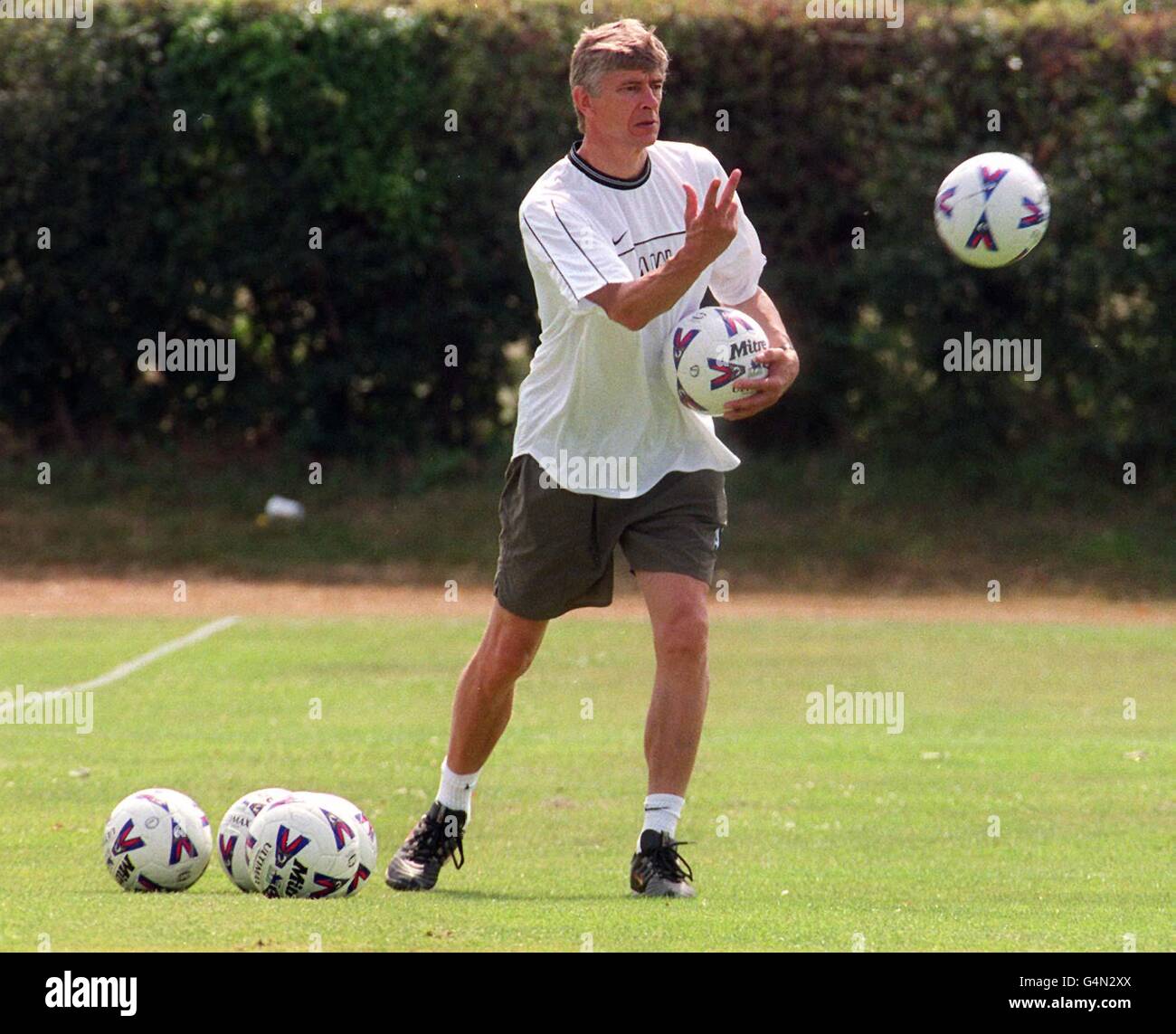 Arsenal manager during training session at london colney training ...