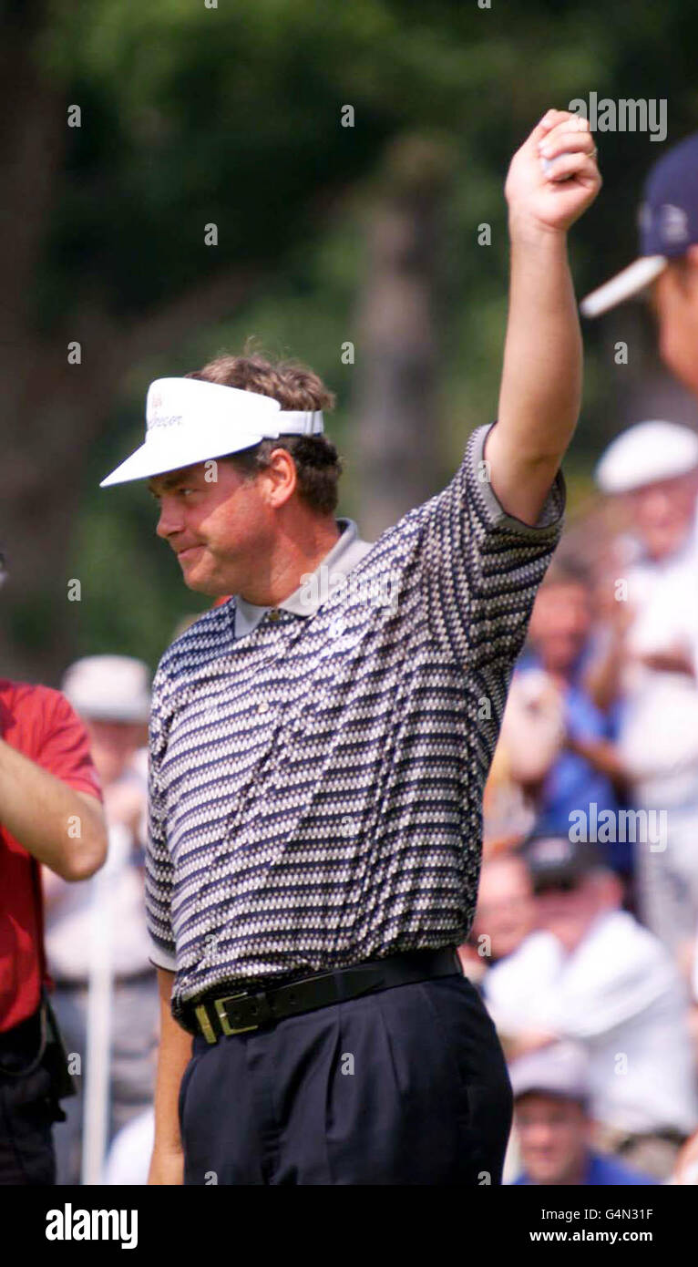 Ireland's Darren Clarke after breaking the course record with a second ...