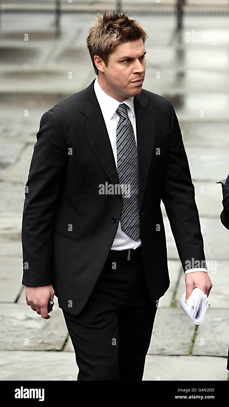Former Premiership footballer Garry Flitcroft arrives to give evidence ...