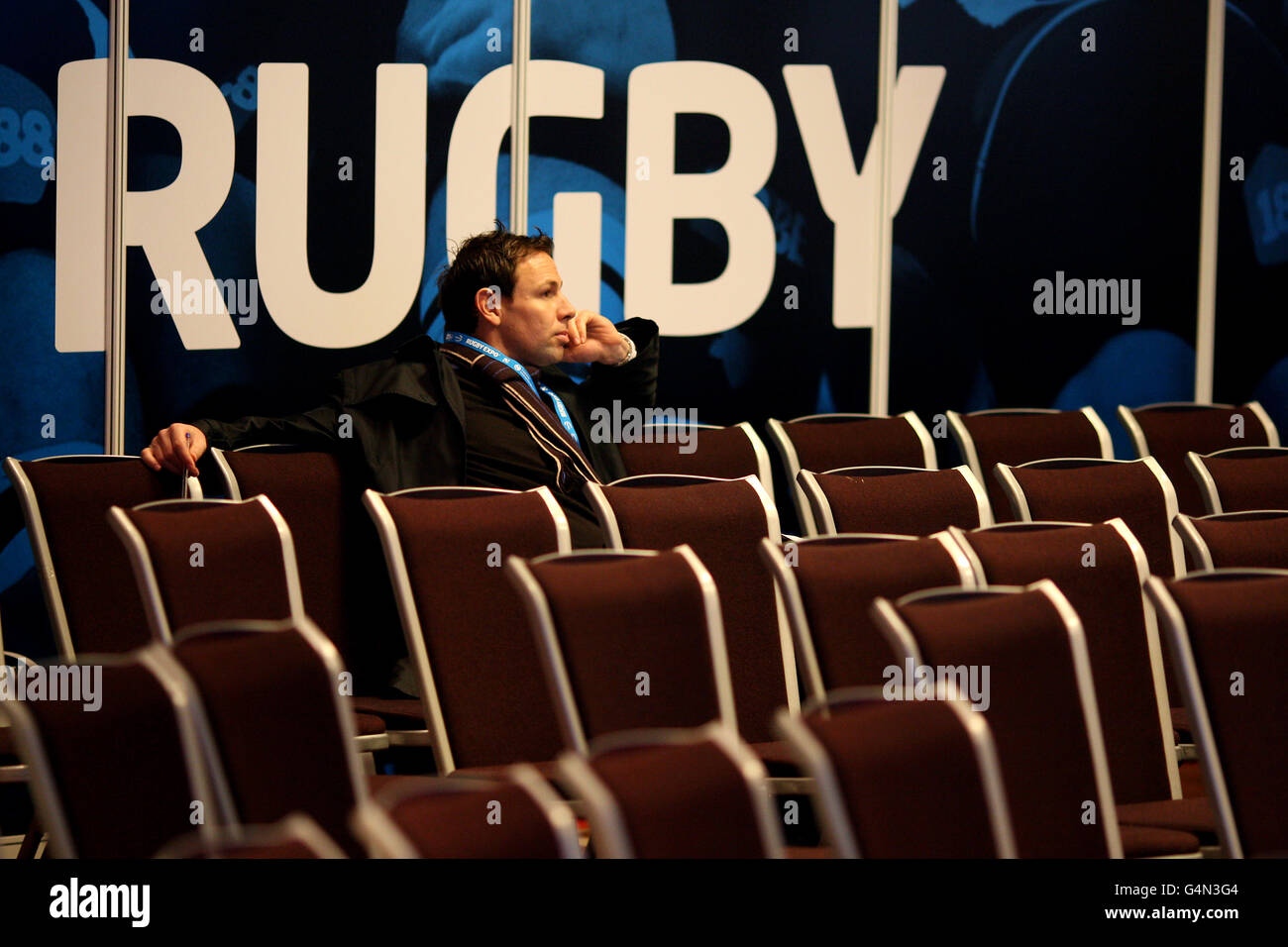 A delegate on day one of the Rugby Expo being held at Twickenham ...