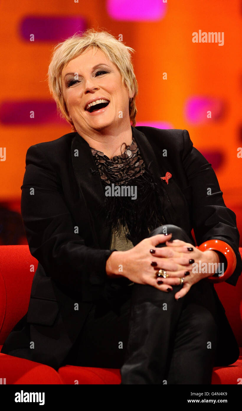 Guest Jennifer Saunders during the filming of the Graham Norton Show at ...