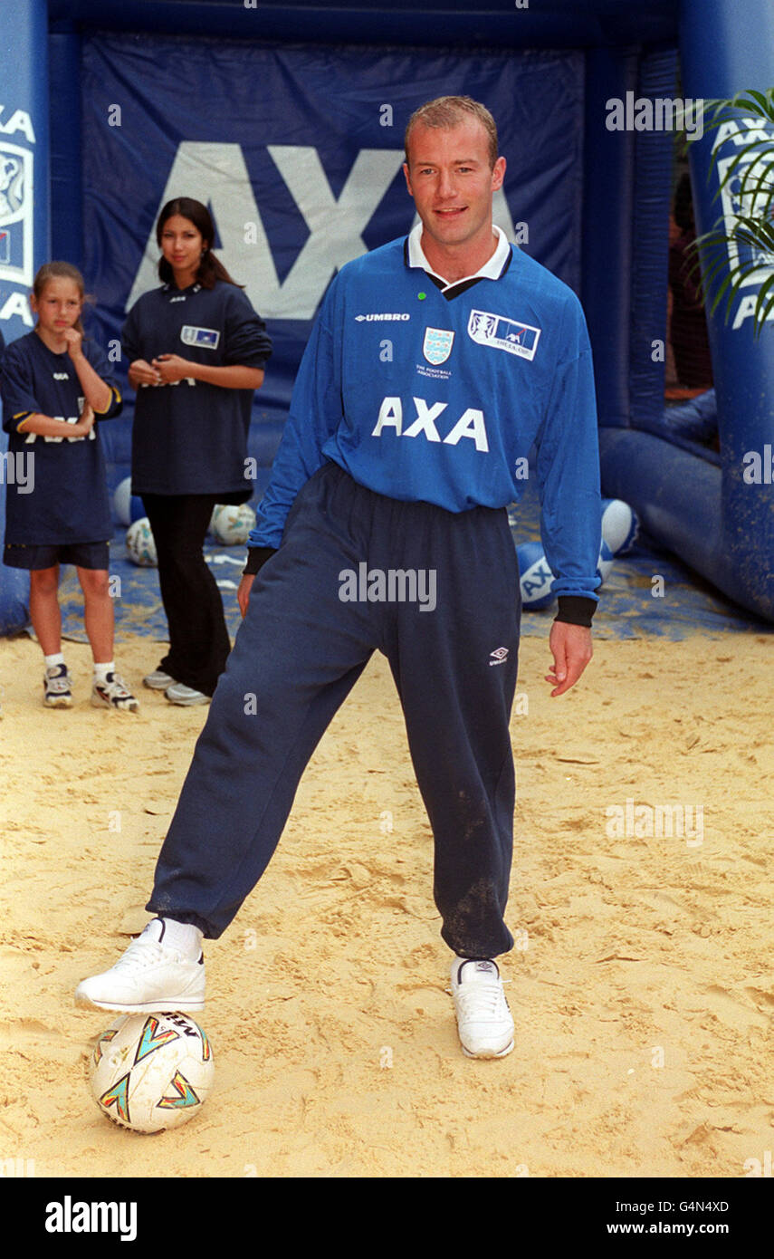Newcastle United and England soccer star Alan Shearer during a ...