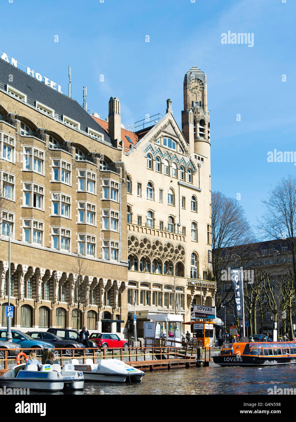 View of the American Hotel from Singlegracht (canal), Amsterdam ...