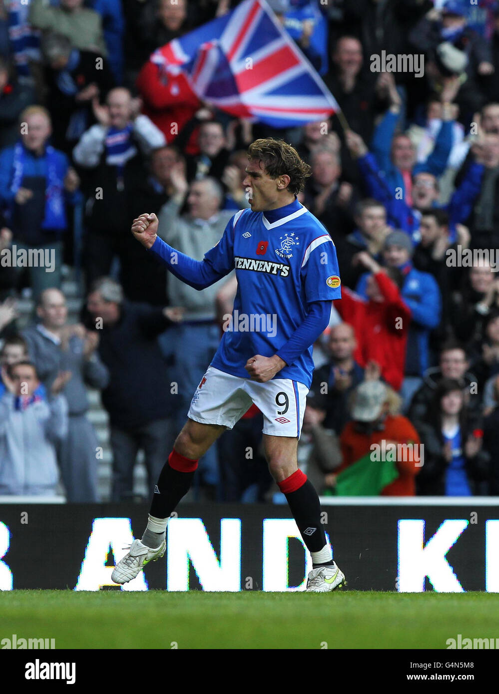 Rangers nikica jelavic celebrates hi-res stock photography and images ...
