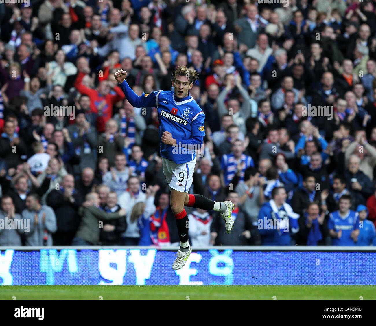 Rangers nikica jelavic celebrates hi-res stock photography and images ...