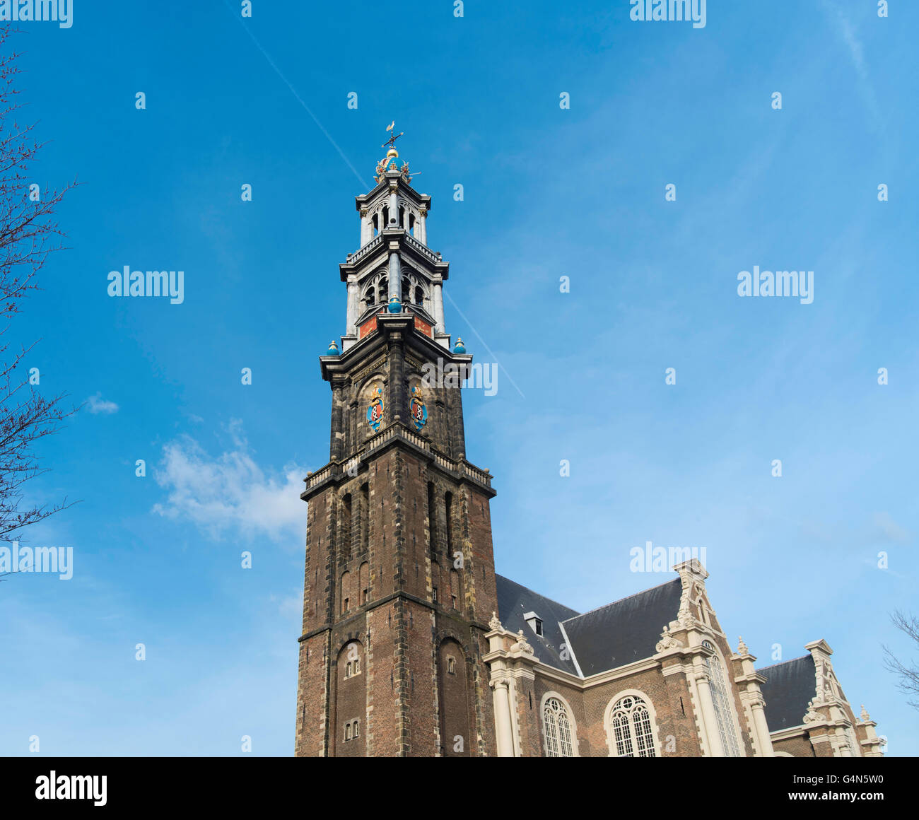 View of the Westerkerk church, Amsterdam, Netherlands Stock Photo - Alamy
