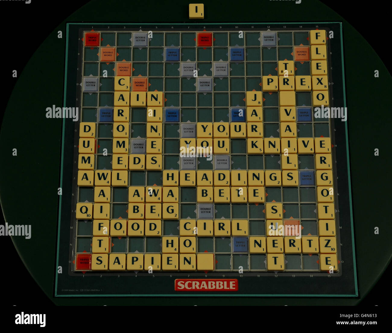 The winning board in the National Scrabble Championship final, in ...