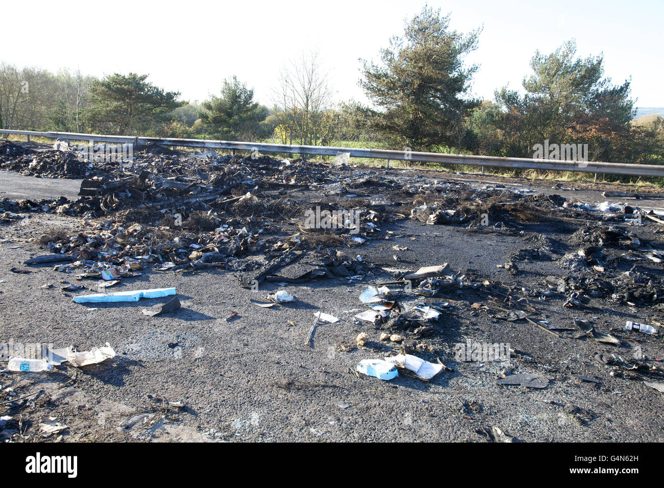 M5 motorway crash Stock Photo - Alamy