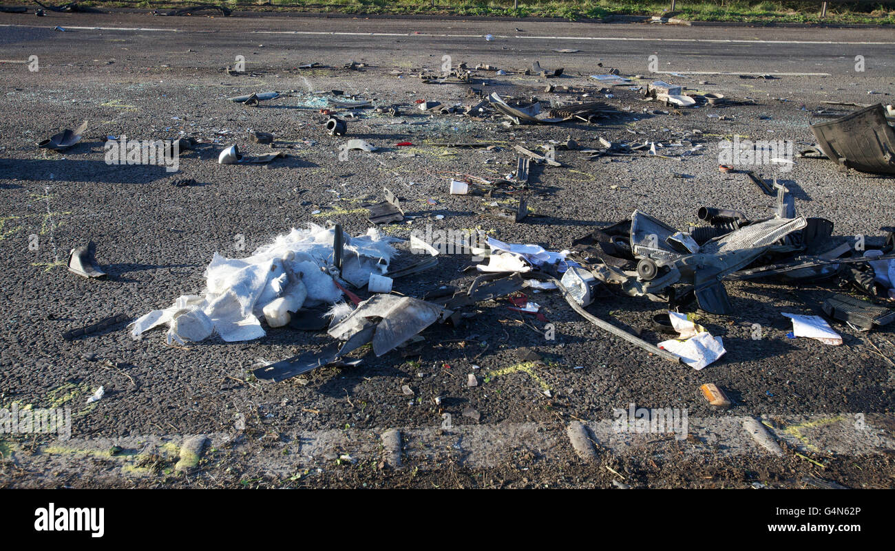 M5 motorway crash Stock Photo - Alamy